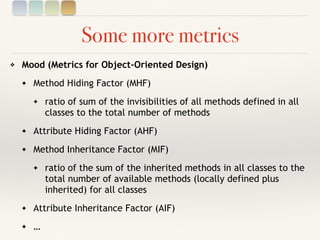 Understanding software metrics | PDF