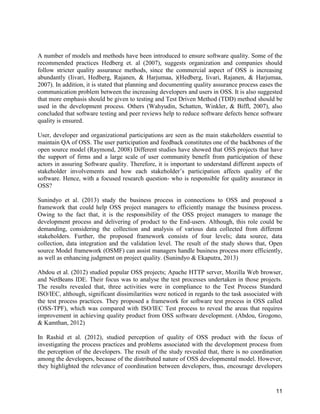 Understanding software quality assurance in Open Source Software | PDF | Operating Systems ...