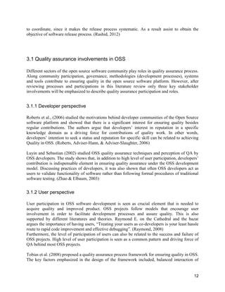 Understanding software quality assurance in Open Source Software | PDF | Operating Systems ...