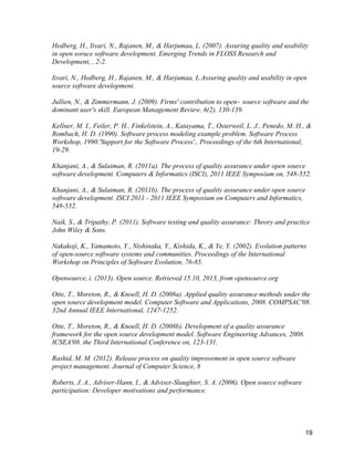 Understanding software quality assurance in Open Source Software | PDF | Operating Systems ...