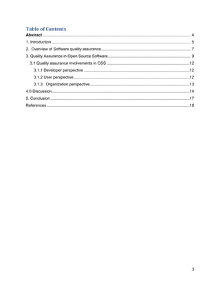 Understanding software quality assurance in Open Source Software | PDF | Operating Systems ...