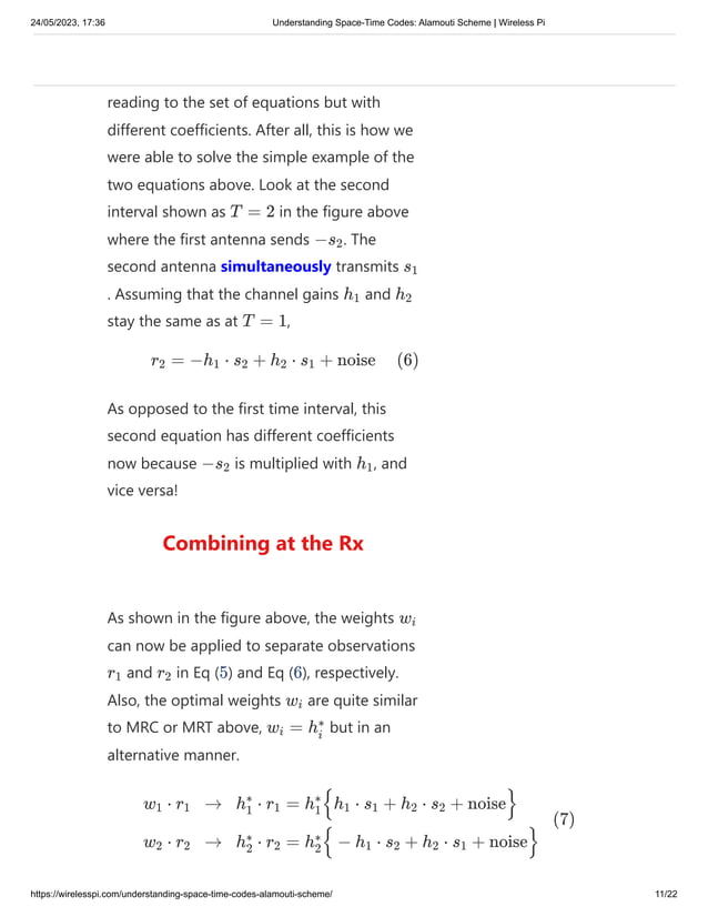 Understanding Space-Time Codes_ Alamouti Scheme _ Wireless Pi.pdf | Physics | Science