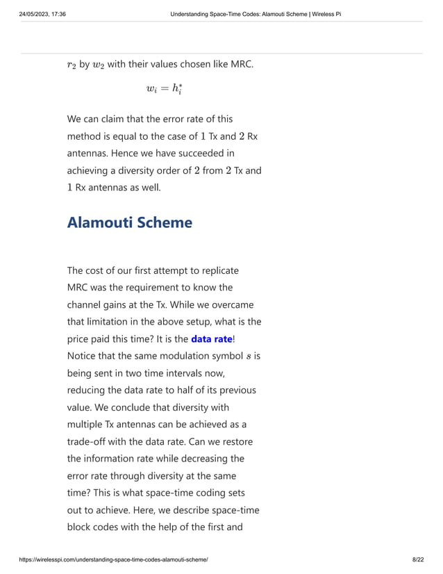 Understanding Space-Time Codes_ Alamouti Scheme _ Wireless Pi.pdf | Physics | Science