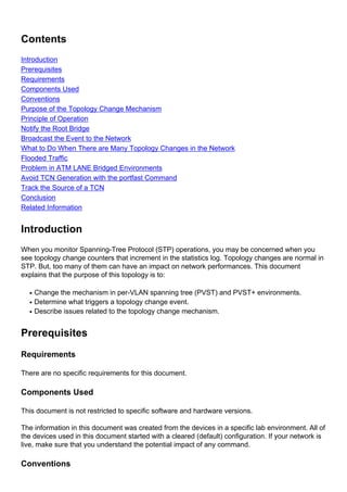 Understanding spanning tree protocol topology changes | PDF