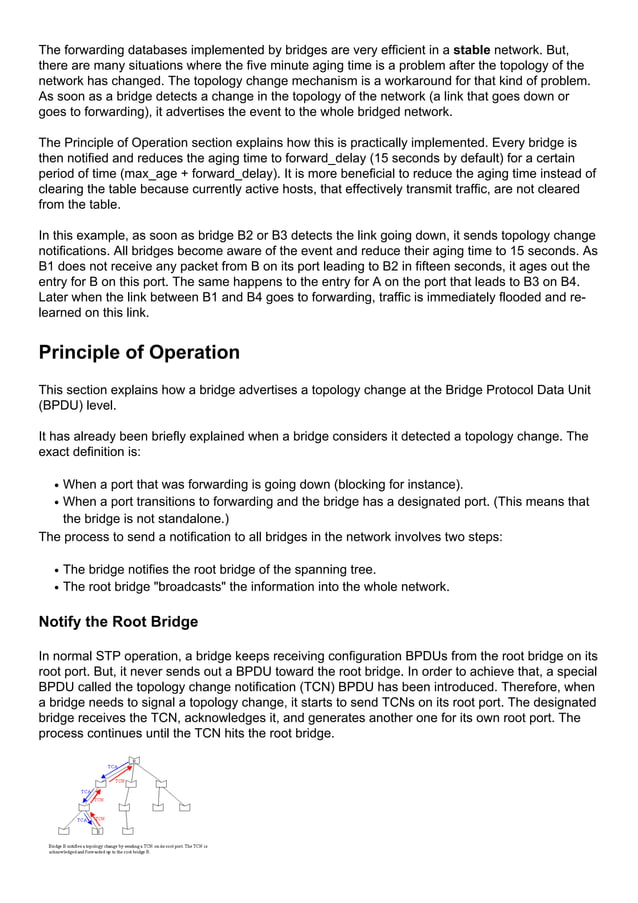 Understanding spanning tree protocol topology changes | PDF