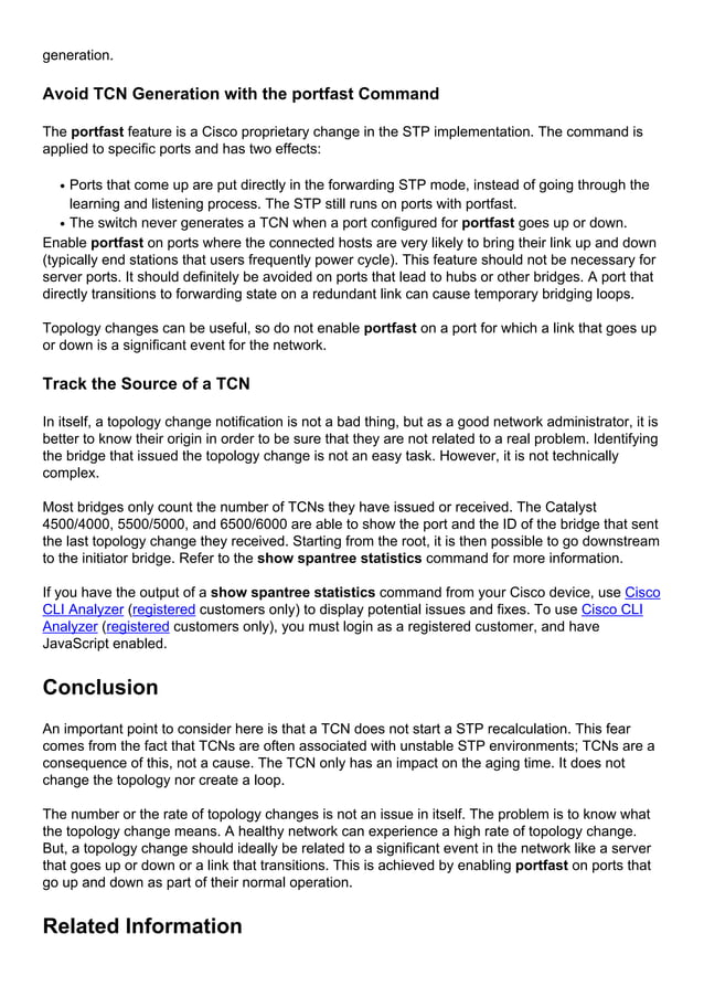 Understanding spanning tree protocol topology changes | PDF
