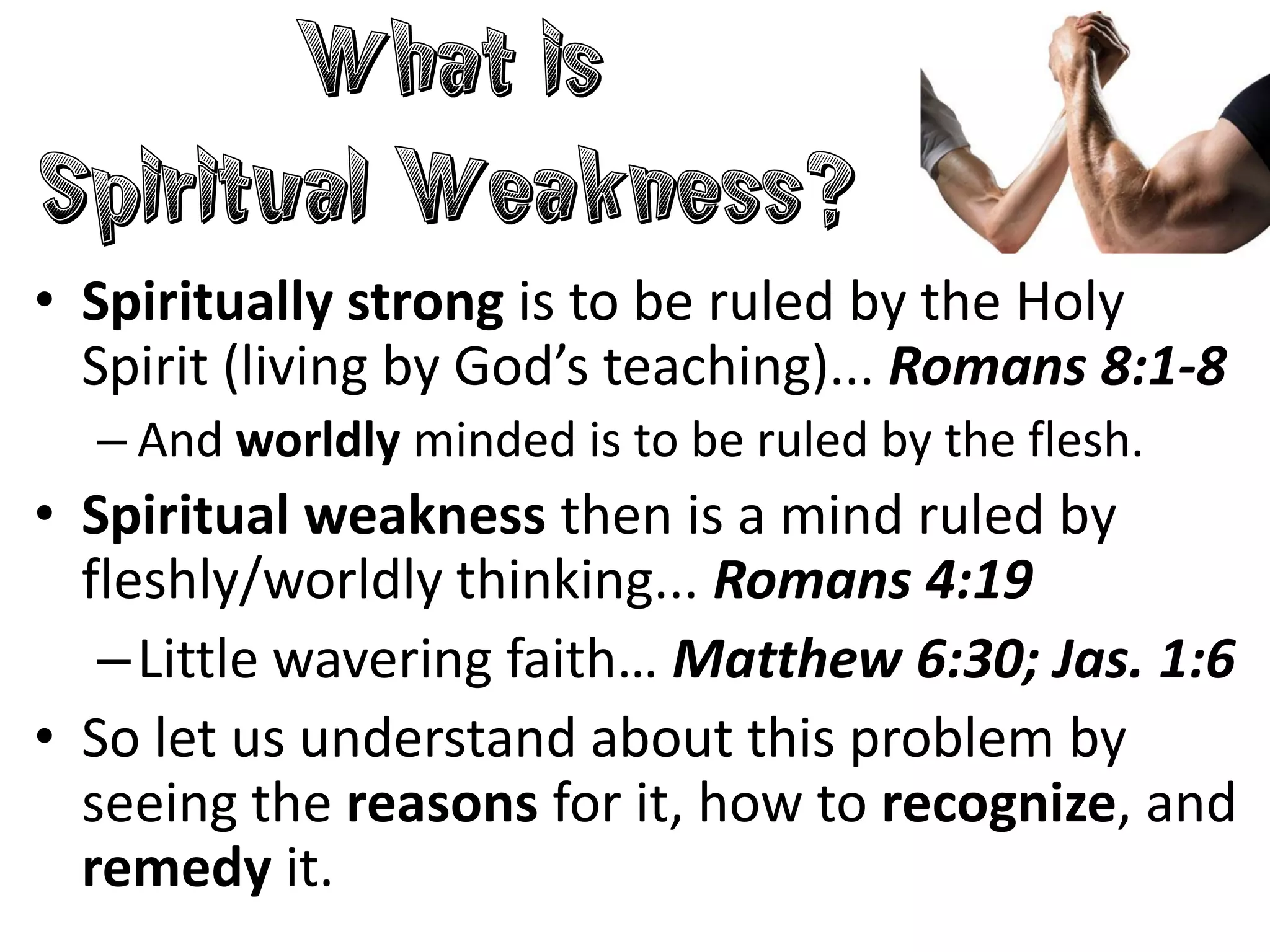 Understanding spiritual weakness | PPT