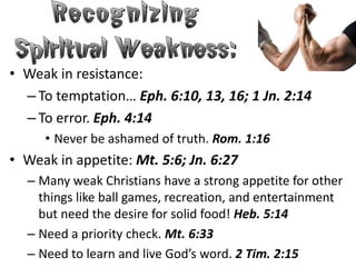 Understanding spiritual weakness | PDF
