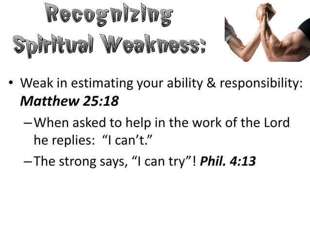 Understanding spiritual weakness | PPT
