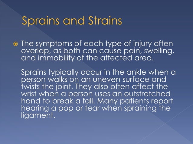 Understanding Sprains and Strains | PPTX