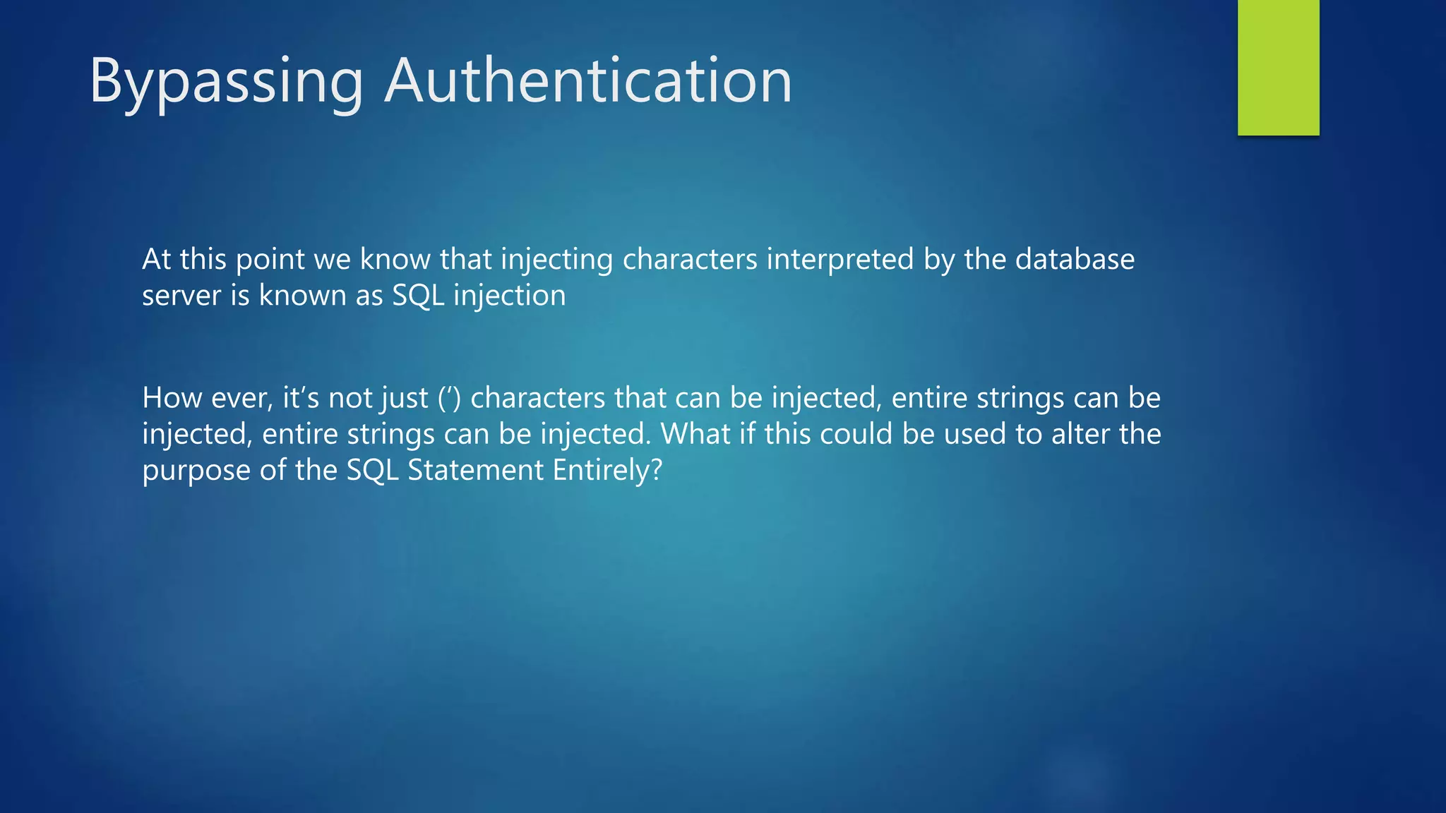Understanding sql Injection | PPT