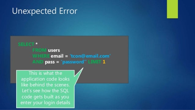 Understanding sql Injection