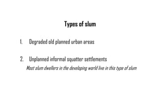 Understanding squatters and slums in the context of urban planning and ...