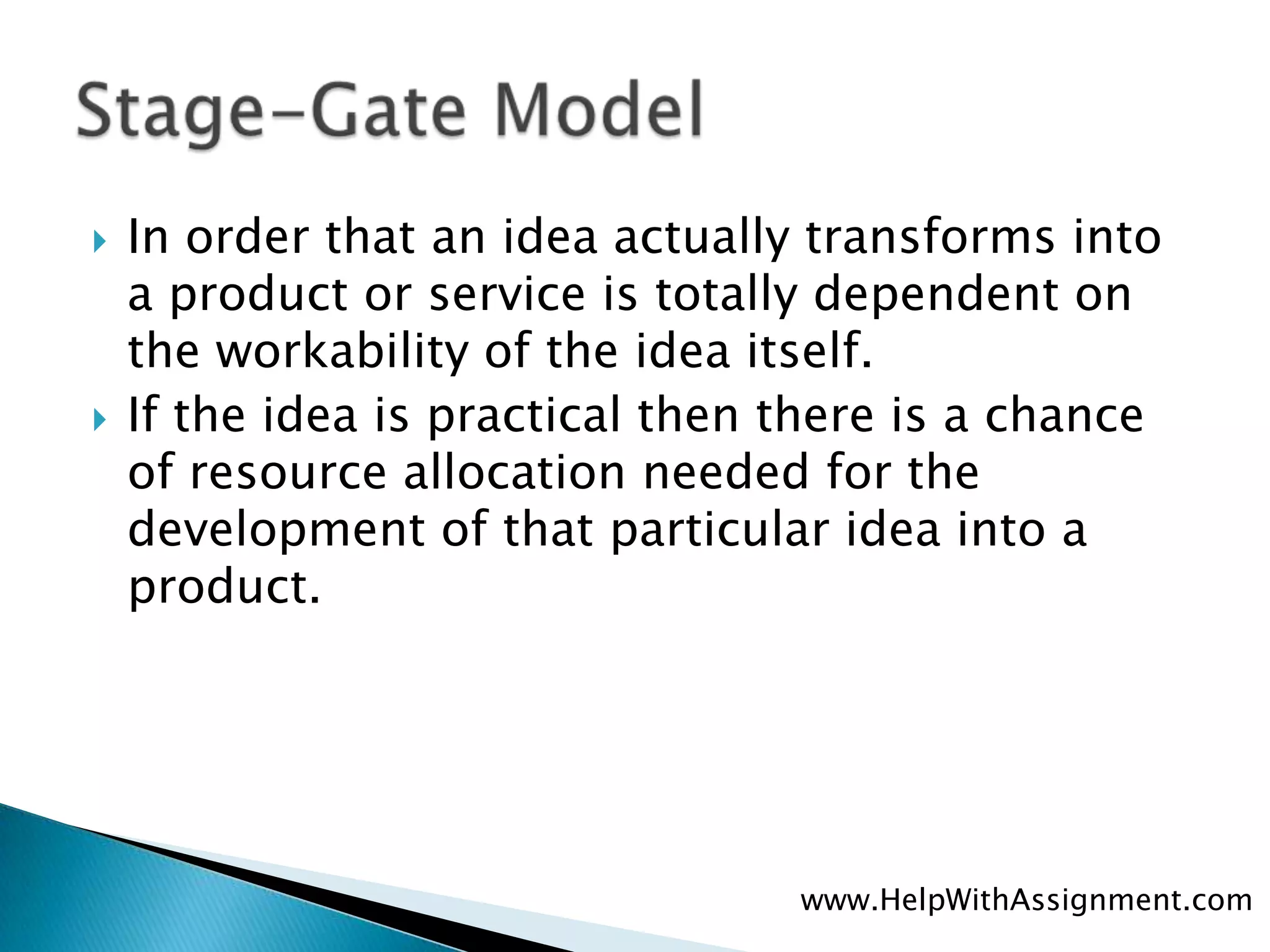 Understanding Stage-Gate-Model at HelpWithAssignment.com | Medical Health