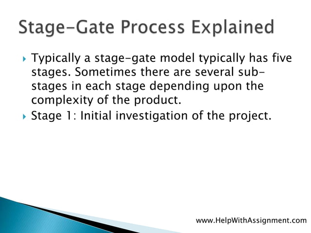Understanding Stage-Gate-Model at HelpWithAssignment.com