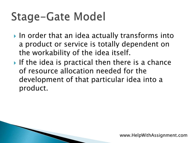Understanding Stage-Gate-Model at HelpWithAssignment.com