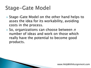 Understanding Stage-Gate-Model at HelpWithAssignment.com