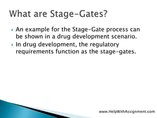Understanding Stage-Gate-Model at HelpWithAssignment.com