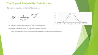 Understanding Statistics 2#2 The Normal Probability Distribution | PPTX