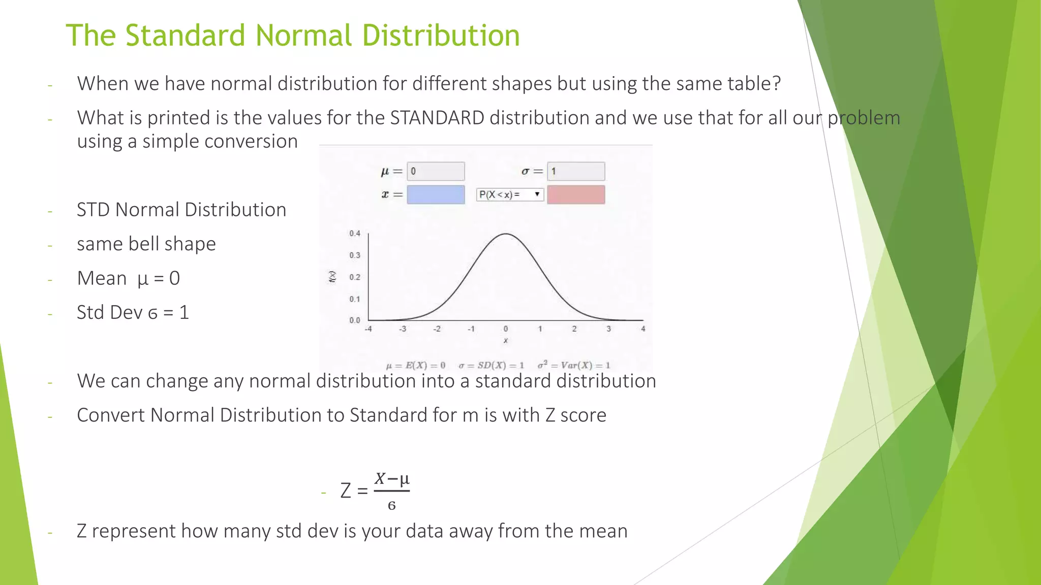 Understanding Statistics 2#3 The Standard Normal Distribution | PPTX