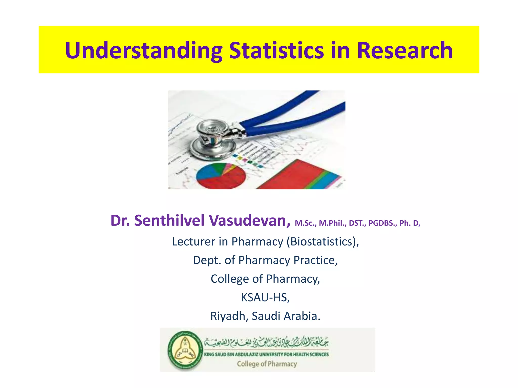 Understanding statistics in research | PPTX