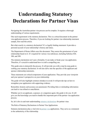 Understanding Statutory Declarations for Partner Visas.pdf