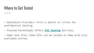 STIs: Facts, Risks, and Prevention Strategies | PDF