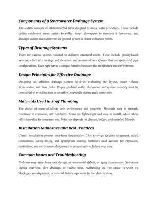 Understanding Stormwater Drainage Systems in Roof Plumbing | DOCX