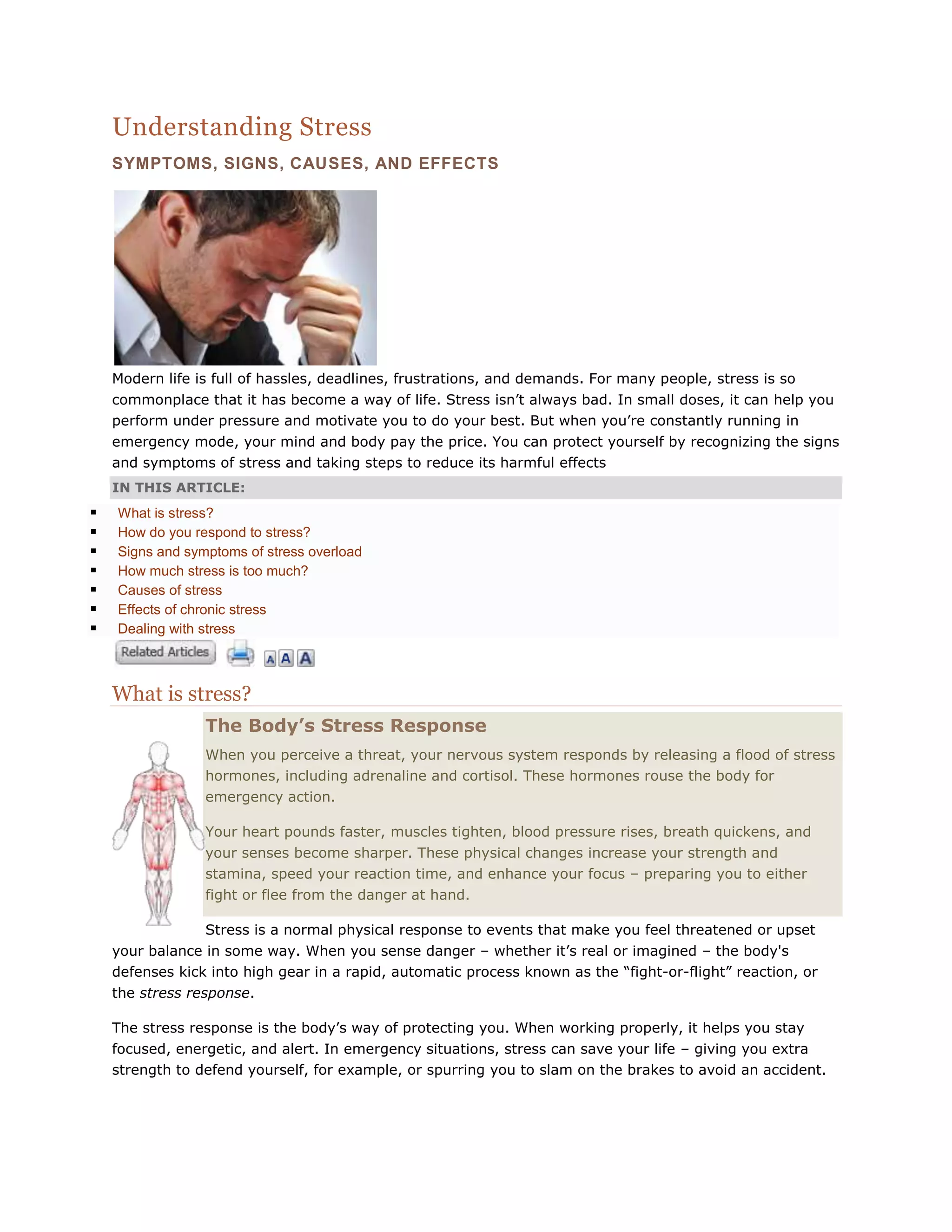 Understanding stress | PDF