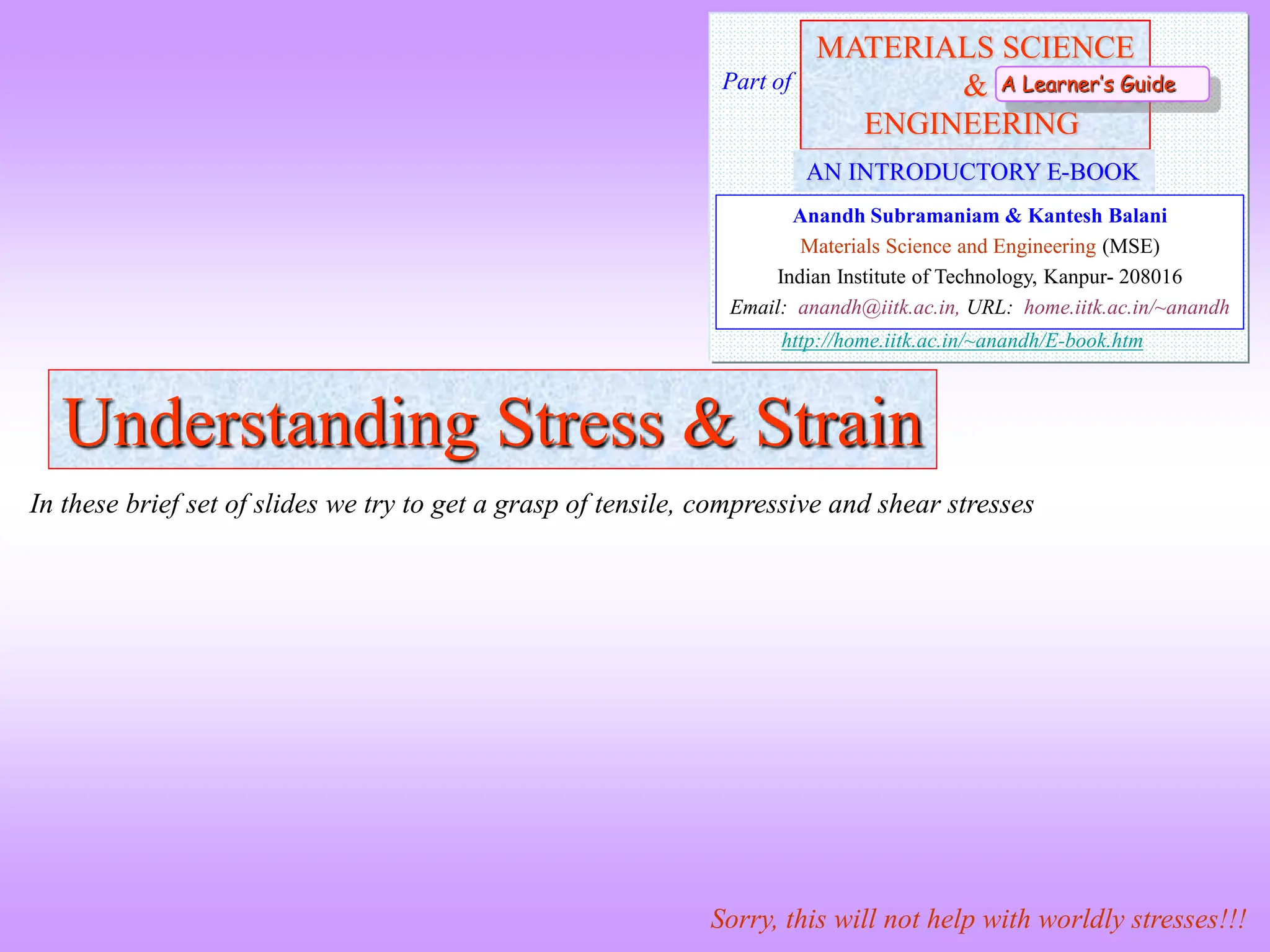 understanding stress and strain for strength of material | PPT
