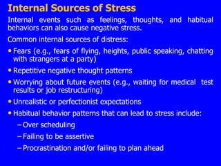 Understanding Stress, Stressors, Signs and Symptoms of Stress | PPTX