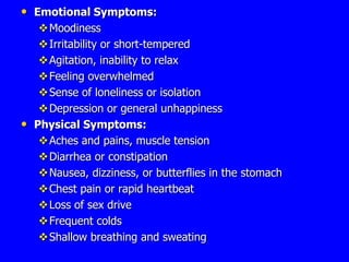 Understanding Stress, Stressors, Signs and Symptoms of Stress | PPTX