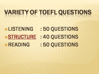Understanding structure and written expression in TOEFL | PDF