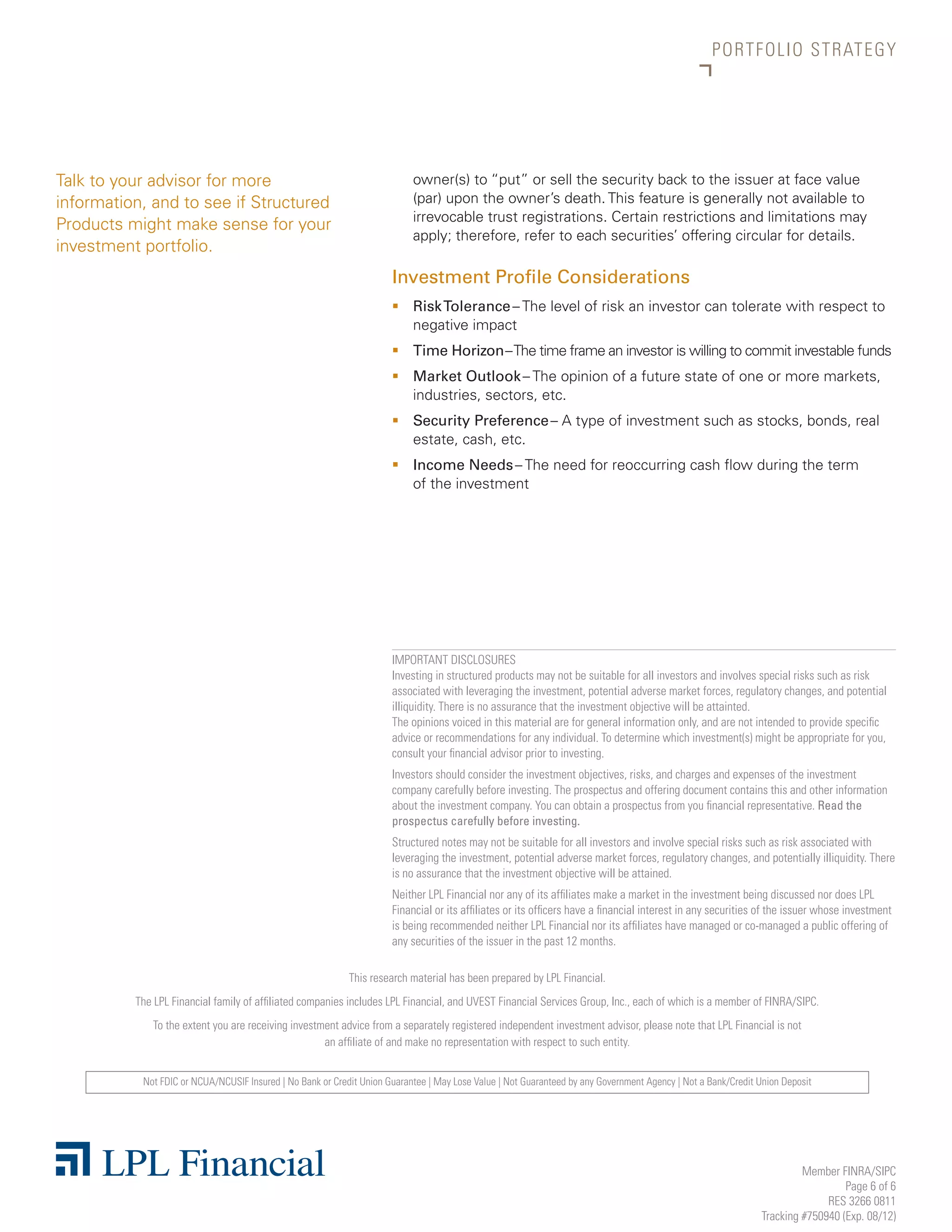 Understanding structured products | PDF