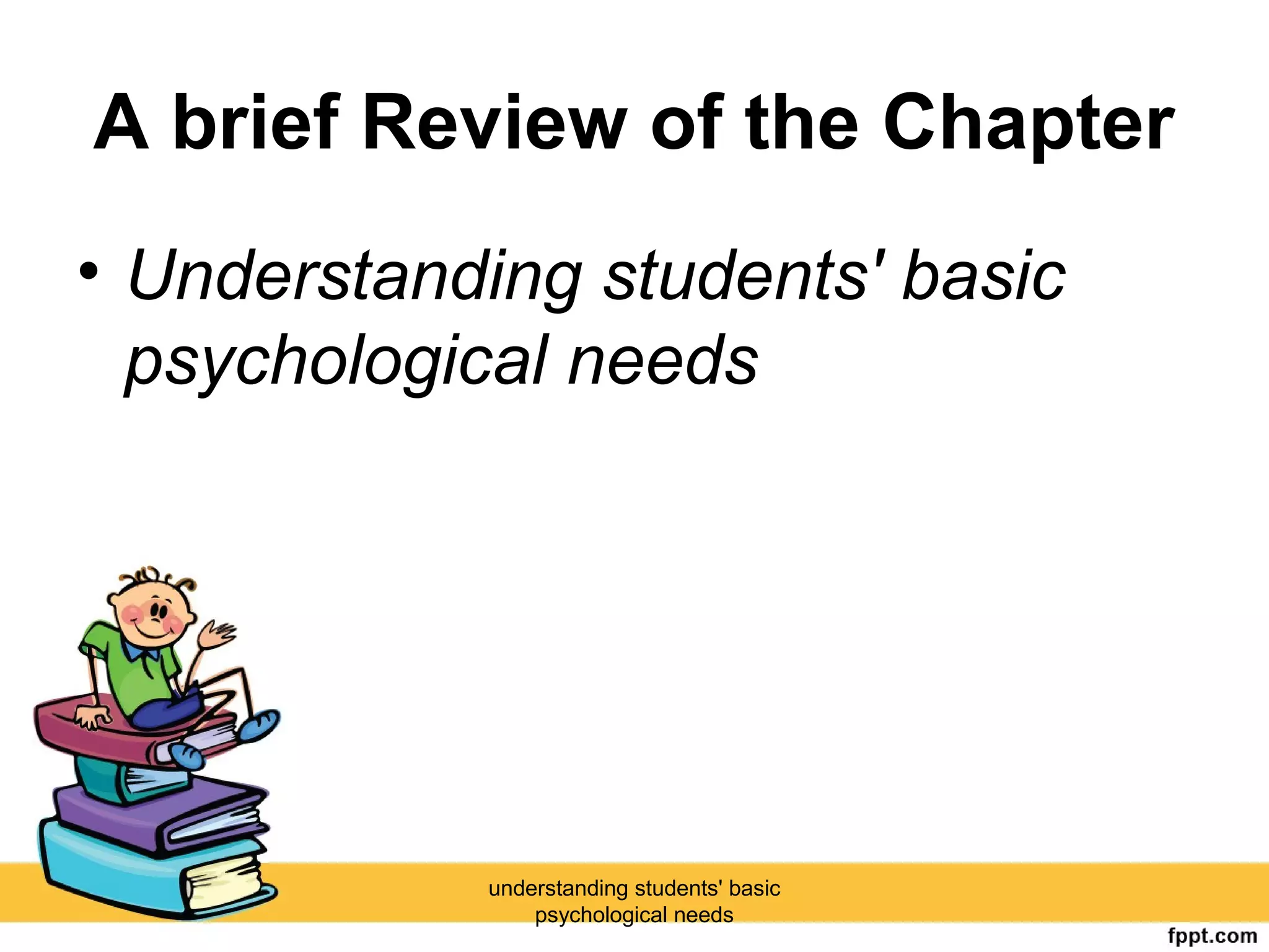 Understanding students' needs | PPT