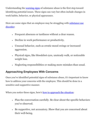 Understanding Substance Abuse in the Workplace.docx