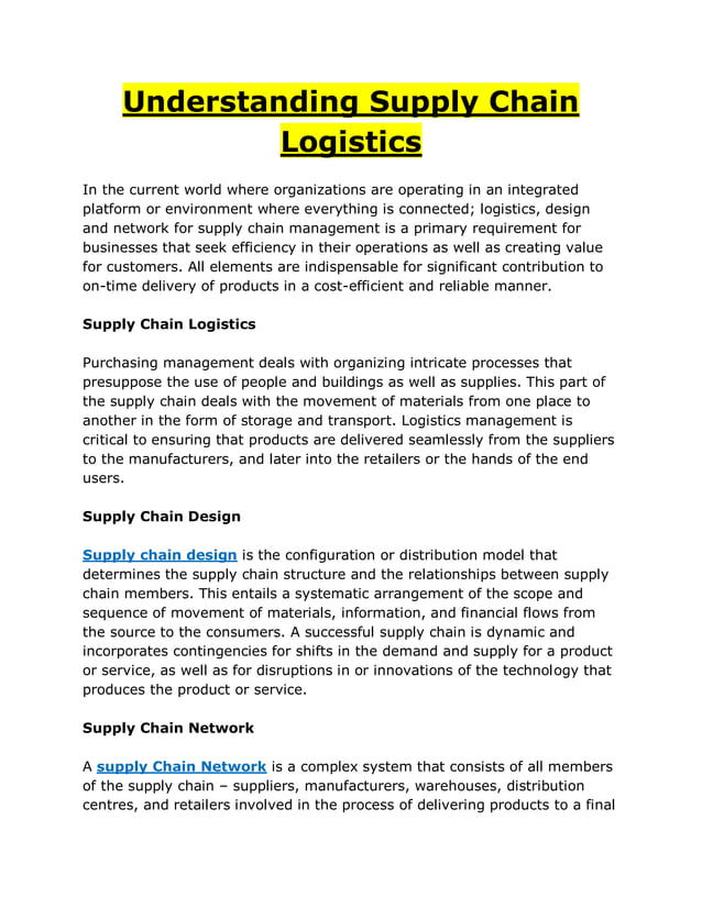 Understanding Supply Chain Logistics.pdf