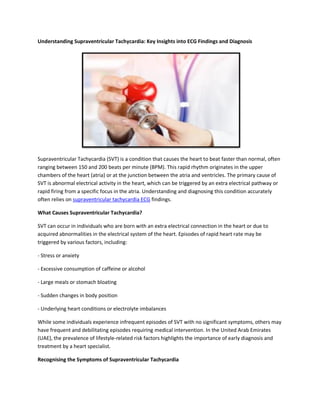 Understanding Supraventricular Tachycardia: Key Insights into ECG ...
