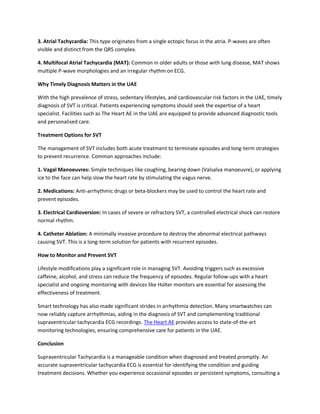 Understanding Supraventricular Tachycardia: Key Insights into ECG ...