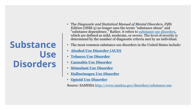 Understanding Substance Use Disorder | PPT
