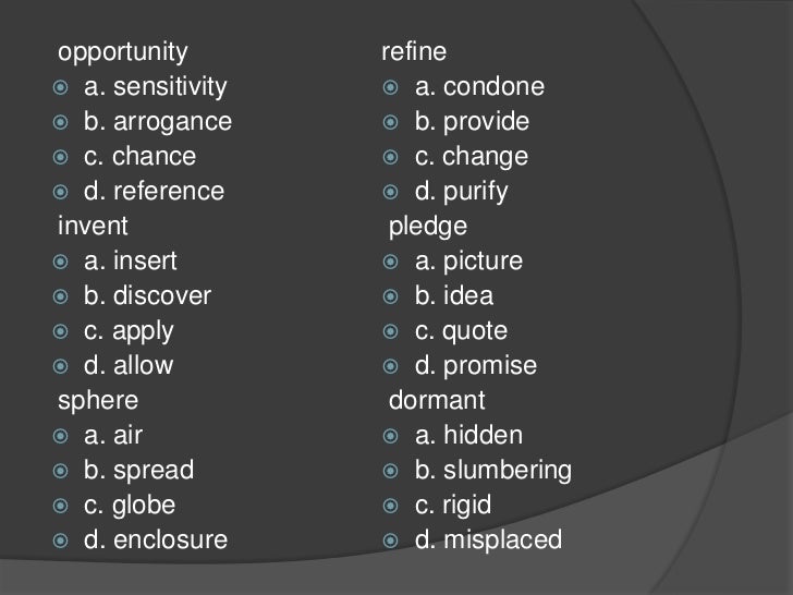 Understanding Synonym