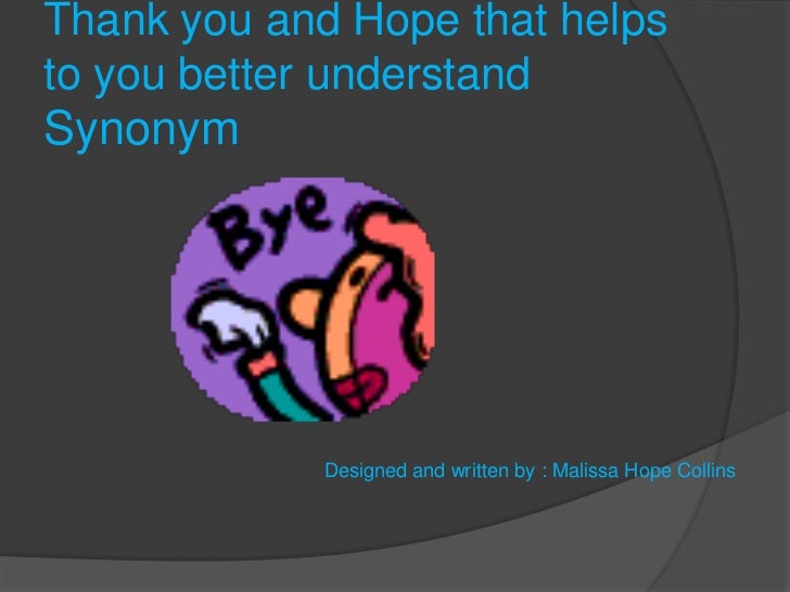 Understanding Synonym