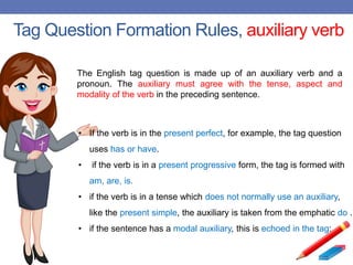 Understanding tag questions | PPTX | Educational Assessment | Education