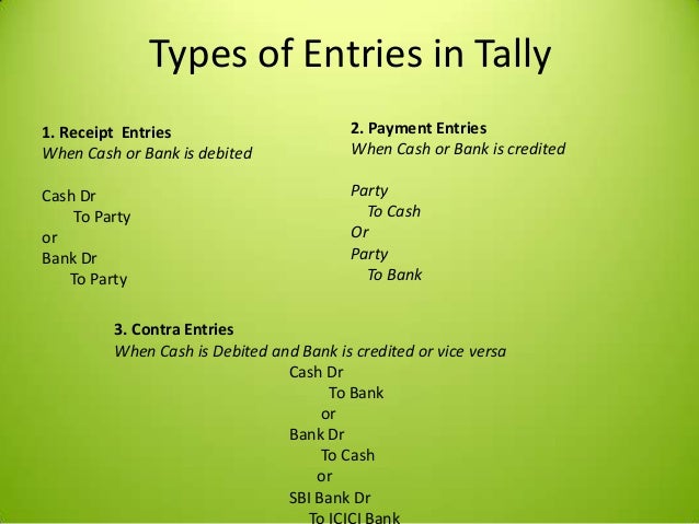 Understanding tally