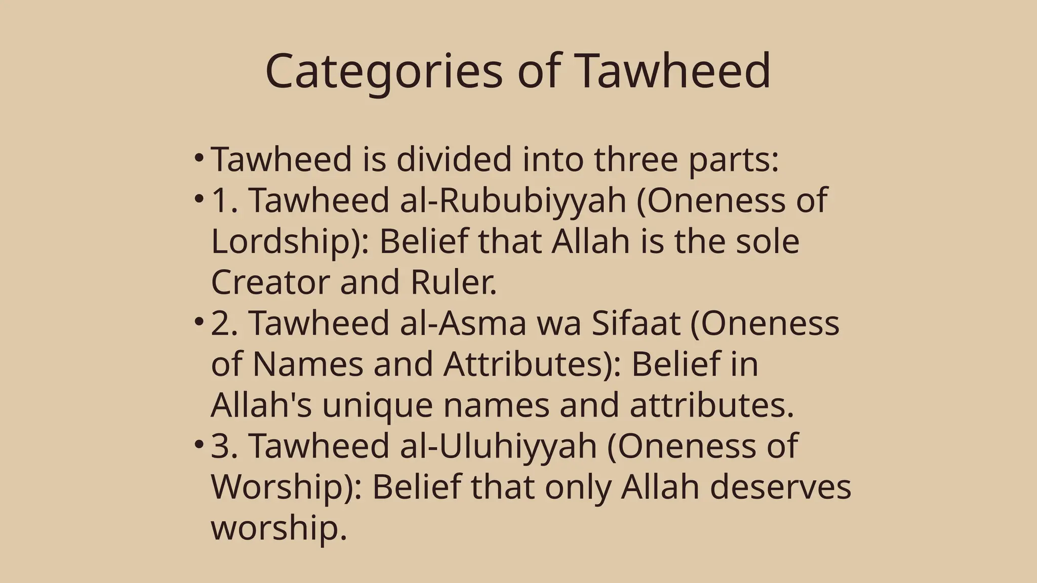 Understanding Tawheed The Oneness of Allah.pptx