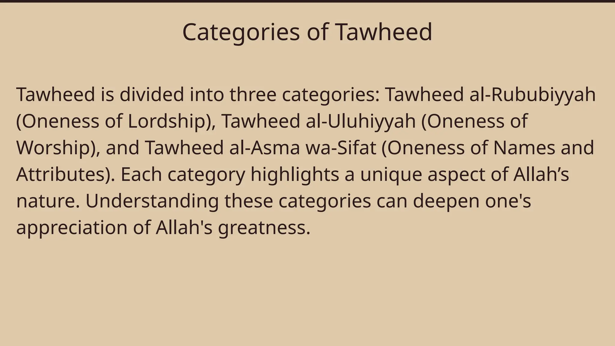 Understanding Tawheed The Oneness of Allah.pptx