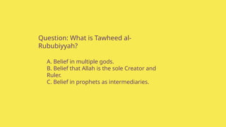 Understanding Tawheed The Oneness of Allah.pptx