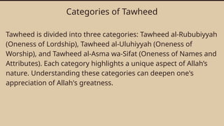 Understanding Tawheed The Oneness of Allah.pptx