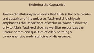 Understanding Tawheed The Oneness of Allah.pptx