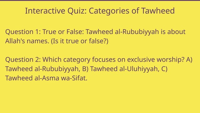 Understanding Tawheed The Oneness of Allah.pptx